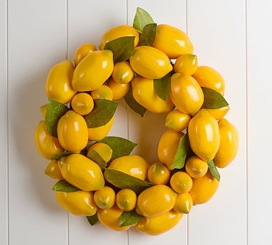 Faux Mini Lemon Wreath | Pottery Barn