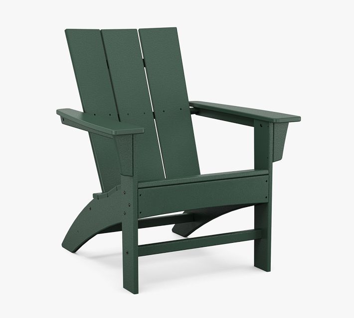 Outdoor Pottery Barn Adirondack x POLYWOOD Modern Lounge Chair Green Pottery Barn