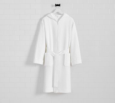 Waffle Weave Resort Zip-up Robe | Pottery Barn