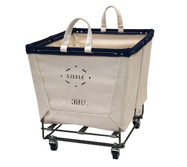 Large Rectangle Canvas Laundry Basket with Wheels | Pottery Barn