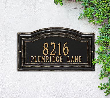 Arbor Grande Address Wall Plaques | Pottery Barn