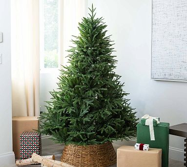 Faux Lit Color-Changing Colorado Blue Spruce Tree | Pottery Barn