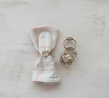 Brass Chain Napkin Rings, Set of 4 | Pottery Barn
