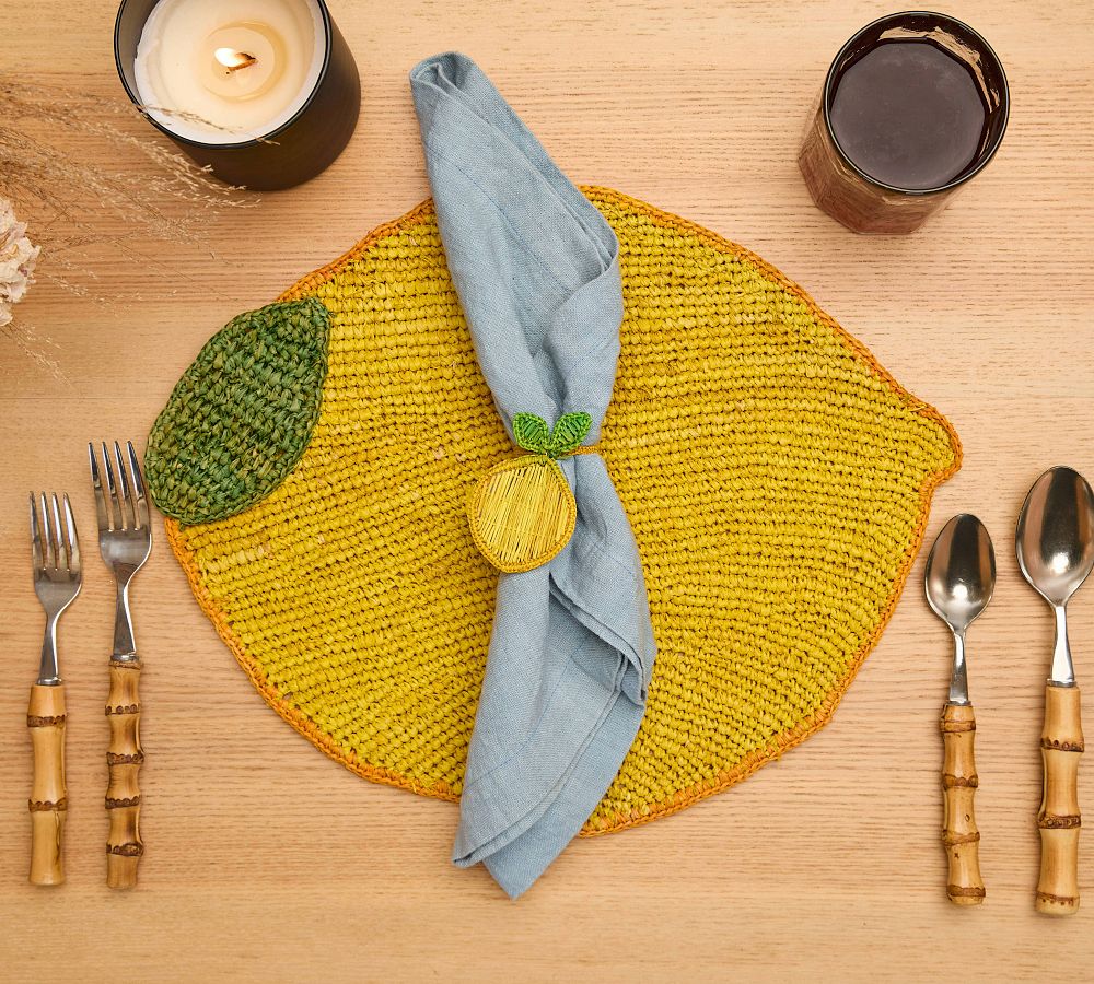 Handcrafted Lemon Placemat, Set of 4 | Pottery Barn
