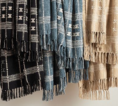 Mullen Handwoven Cotton Throw | Pottery Barn
