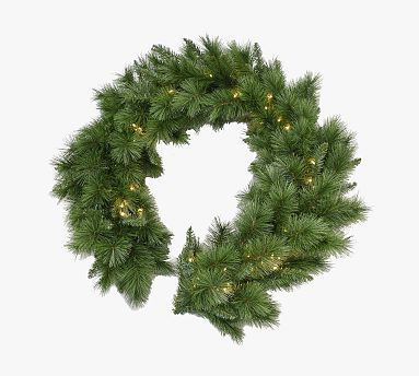 Faux Oversized Mixed Garland With LED Lights - Set of 2 | Pottery Barn