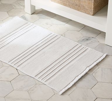Fringe Textured Bath Mat | Pottery Barn