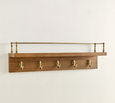 Summerville Entry Shelf With Hooks | Pottery Barn