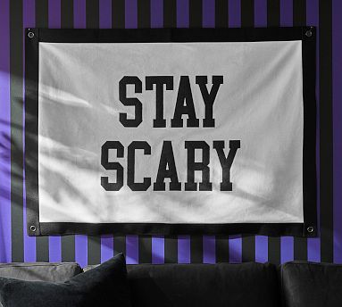 Wednesday Stay Scary Pennant | Pottery Barn