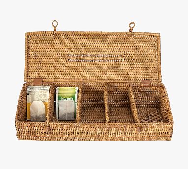 Tava Handwoven Tea Box with Lid | Pottery Barn