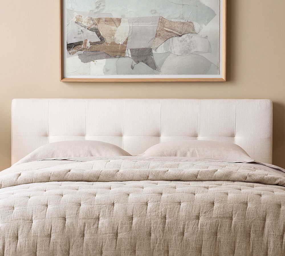 Arlo Upholstered Tufted Wall Mounted Headboard | Pottery Barn