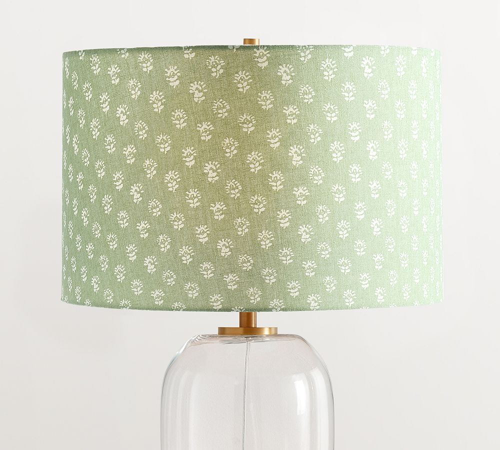 Kravet Floral Straight Sided Drum Lamp Shade | Pottery Barn