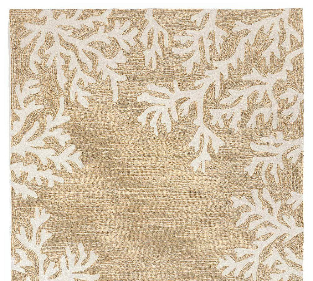Coral Border Outdoor Rug | Pottery Barn
