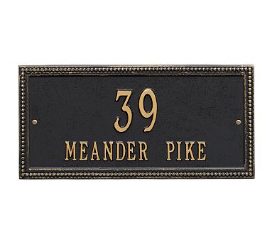 Beaded Rectangle Address Plaque | Pottery Barn