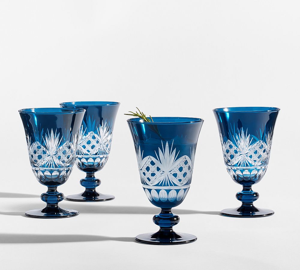 Antique Cut Glass Goblets - Set of 4 | Pottery Barn