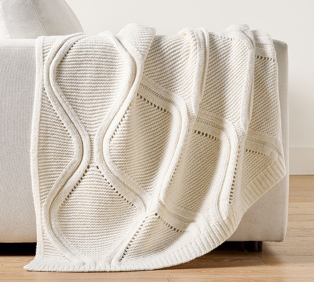 Sweater Knit Throw | Pottery Barn