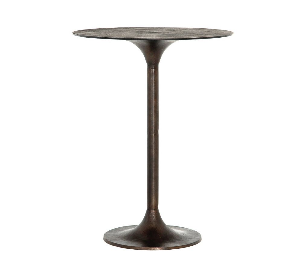 Collier Metal Round Bar Height Outdoor Dining Table (32") | Pottery Barn