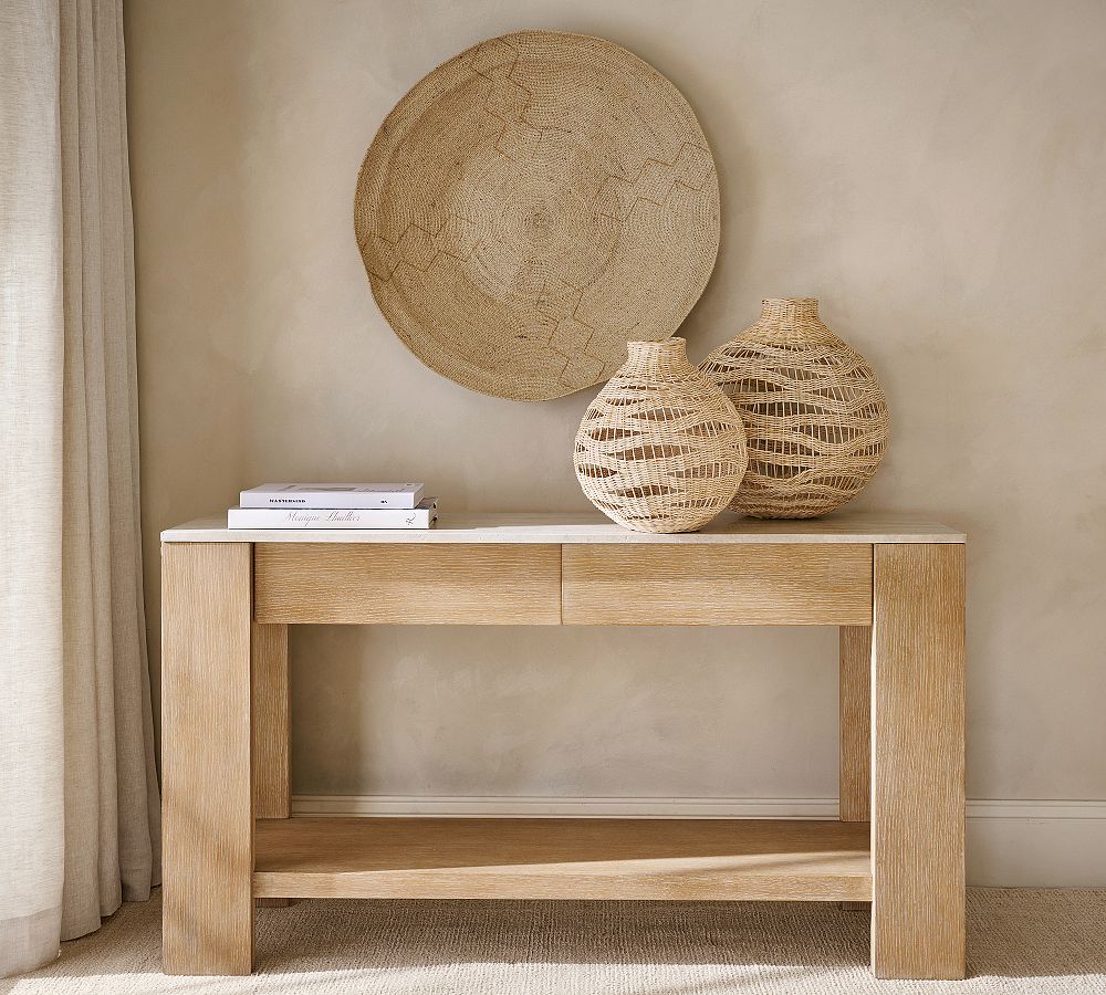 Travertine Console Table (54") | Pottery Barn