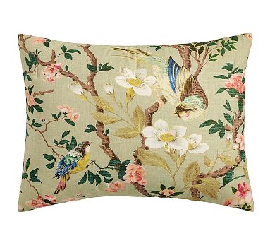 Open Box: Nola Songbird Comforter Sham, Standard - Green | Pottery Barn