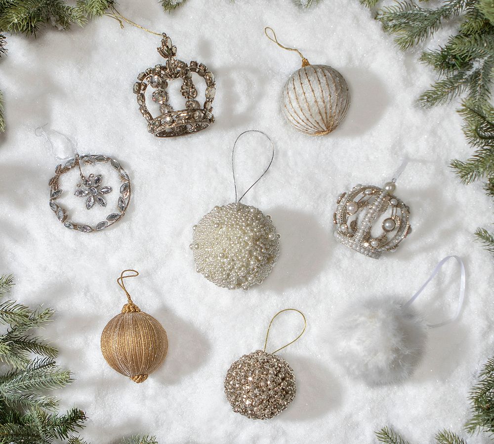 Shatterproof Gilded Gold Ornament Sets | Pottery Barn