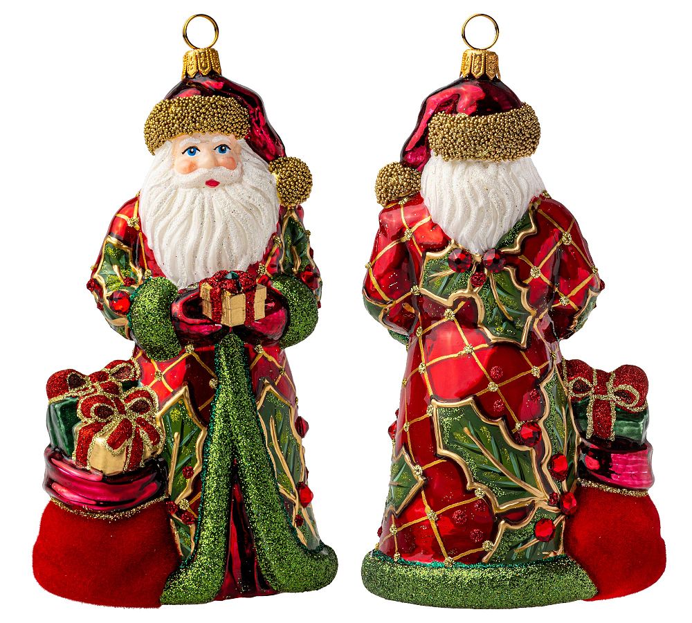 Handmade Iconic Christmas Santa Ornaments | Pottery Barn