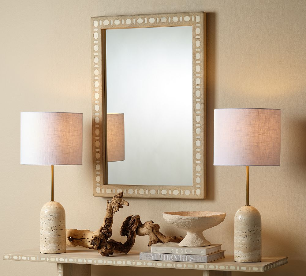 Emma Bone Inlay Rectangular Wall Mirror | Pottery Barn