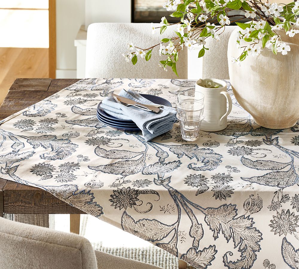 Avril Cotton Table Throw | Pottery Barn