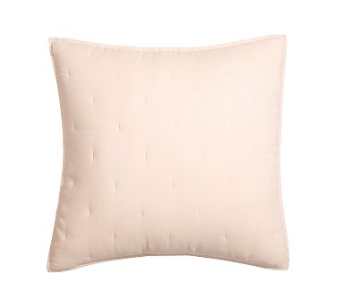 Open Box: Belgian Flax Linen Tufted Quilted Shams, Euro, Set of 2 ...