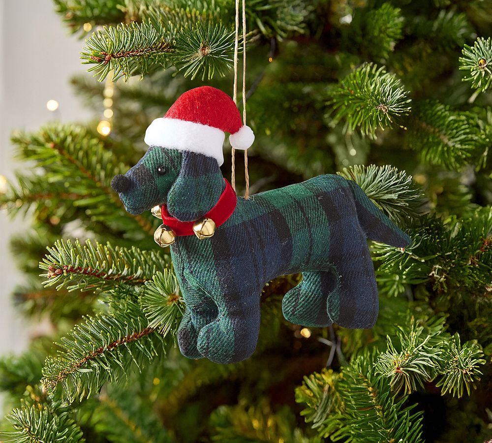 Plaid Dog Ornament | Pottery Barn