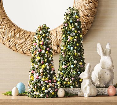 Lit Easter Egg Bauble Tree | Pottery Barn