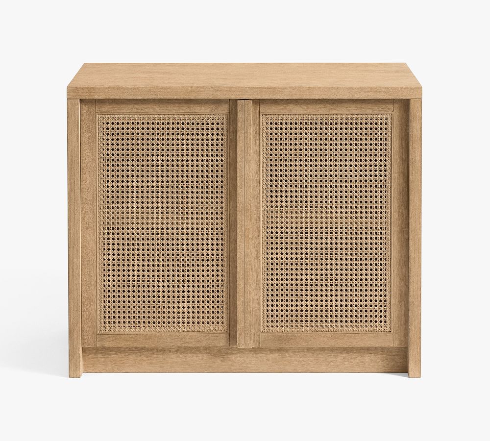Open Box: Marina Cane Two Door Cabinet Base - Seadrift | Pottery Barn