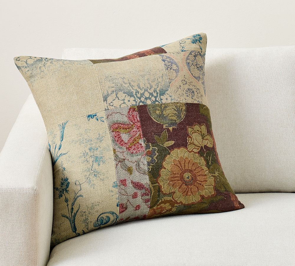 Ruby Pieced Patchwork Pillow | Pottery Barn