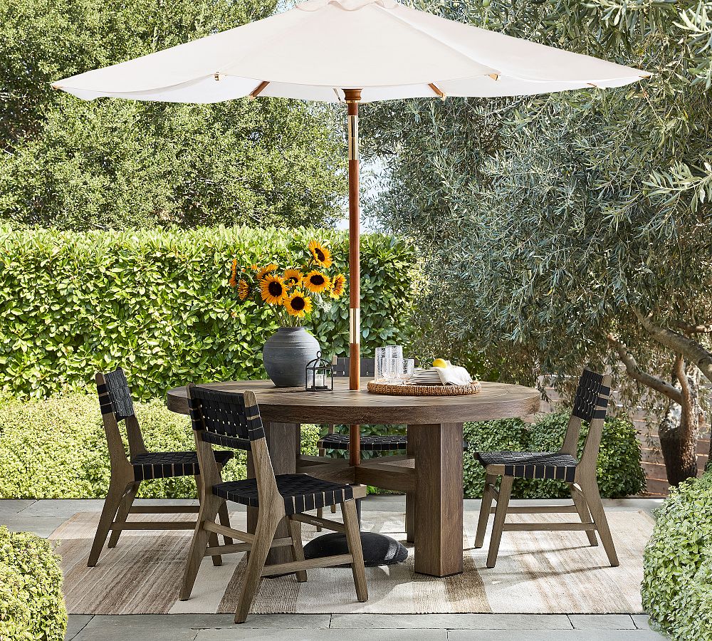 Rockport Round Outdoor Dining Table (67") | Pottery Barn