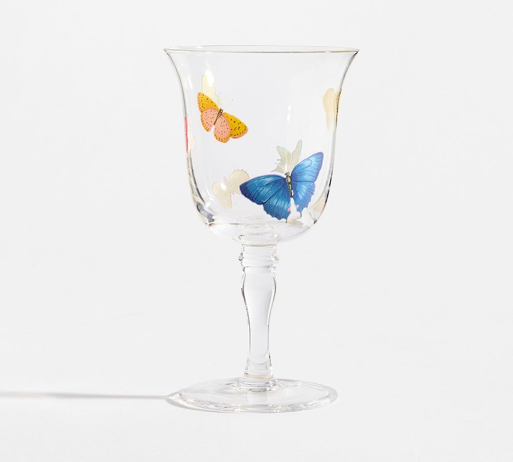Butterfly Glass Goblets - Set of 4 | Pottery Barn