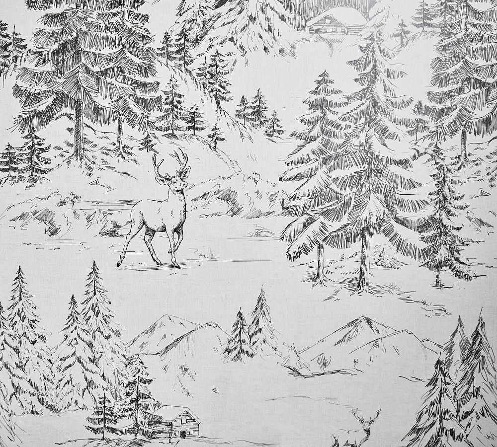 Rustic Forest Wallpaper Sample | Pottery Barn