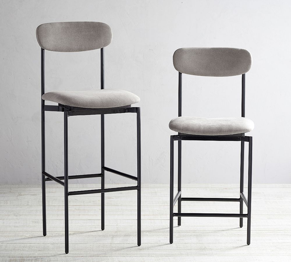 Wyatt Upholstered Stool | Pottery Barn