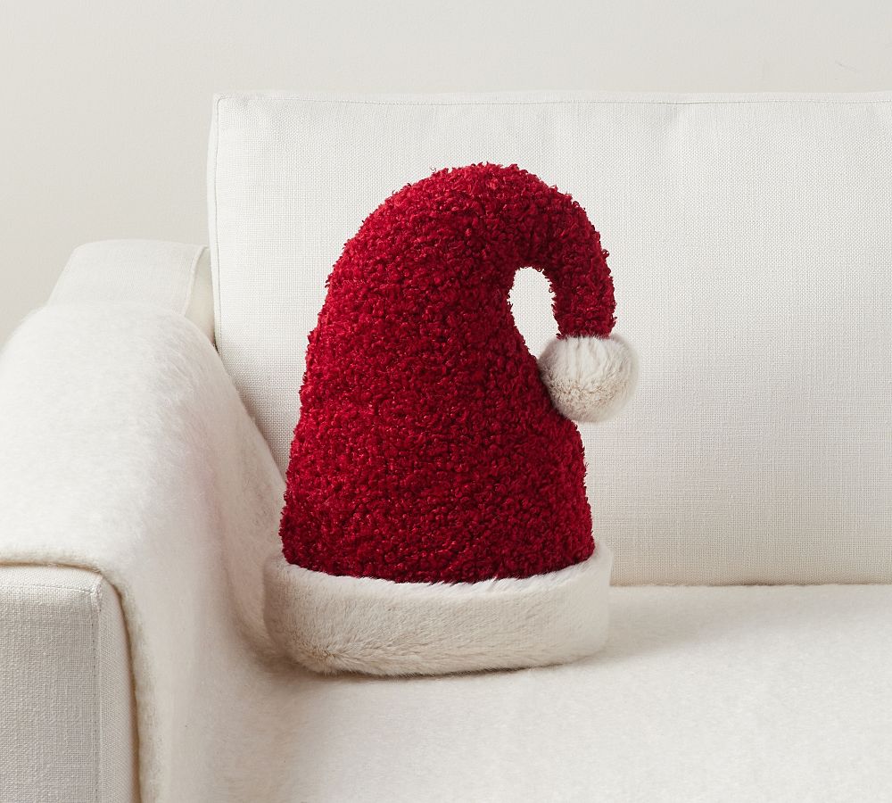 Santa Hat Shaped Pillow | Pottery Barn