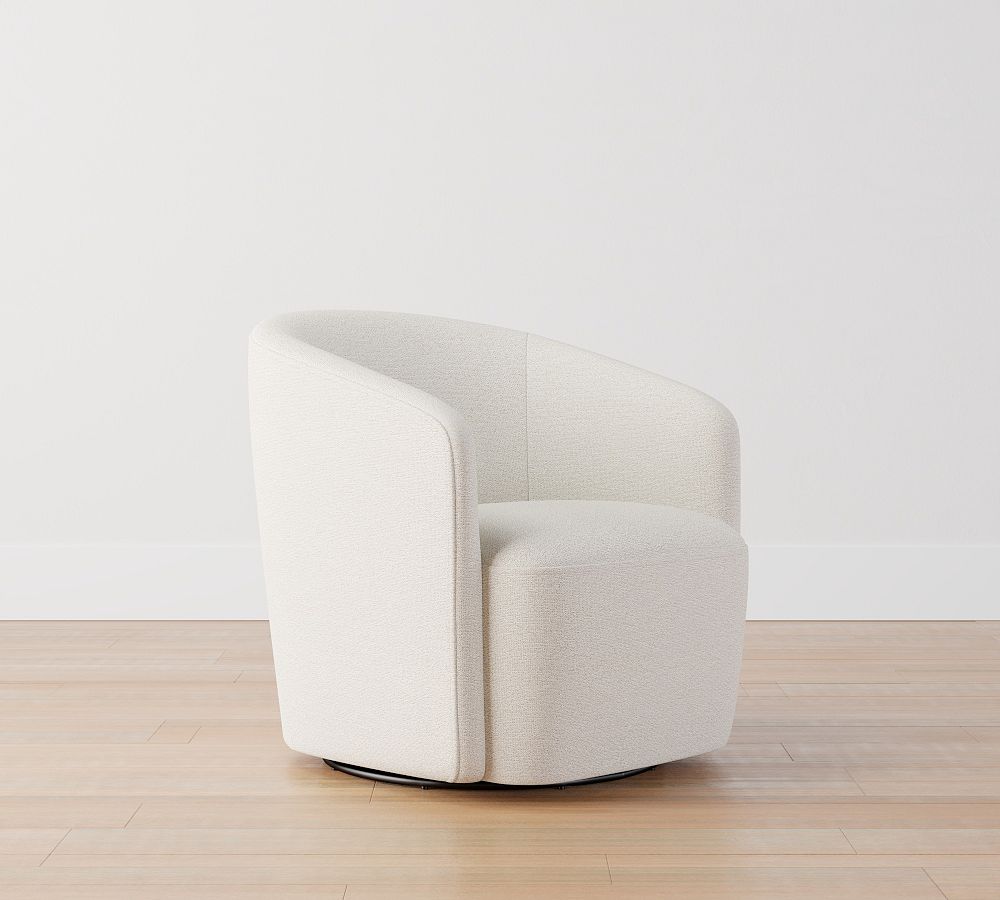 Open Box: Preston Swivel Armchair - Performance Boucle Oatmeal ...