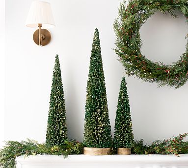 Green Glitter Tree | Pottery Barn