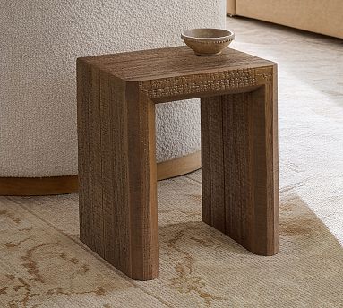 Reclaimed Waterfall Square Side Table (16") | Pottery Barn