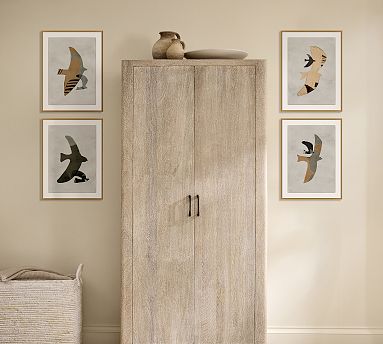 Neutral Flock Framed Print | Pottery Barn