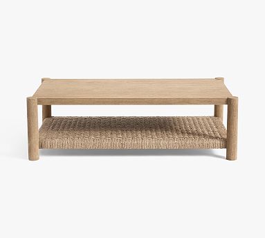 Open Box: Bolinas Rectangular Woven Coffee Table (54") - Seadrift ...