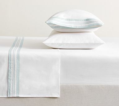 Addison Border Percale Sheet Set | Pottery Barn