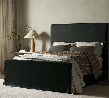 Cecile Slipcovered Platform Bed | Pottery Barn