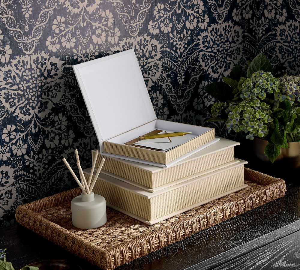 Stacked Linen Storage Books - Set of 3 | Pottery Barn
