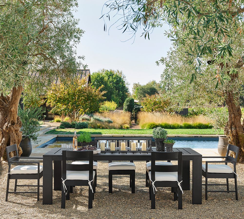 Malibu Metal Grand Outdoor Dining Table (98") | Pottery Barn