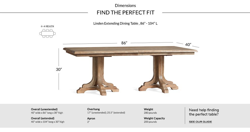 Linden Extending Dining Table | Pottery Barn