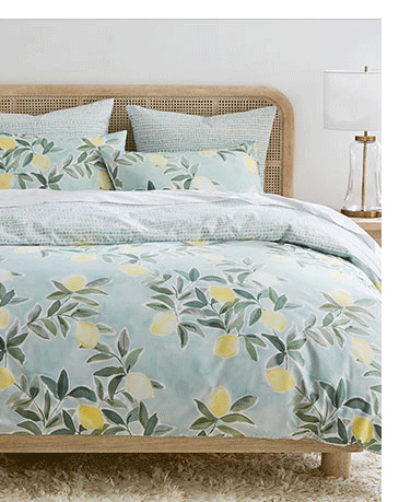 Pottery barn lemon duvet store