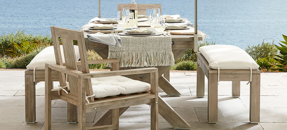 Indio Wood Outdoor Dining | Pottery Barn