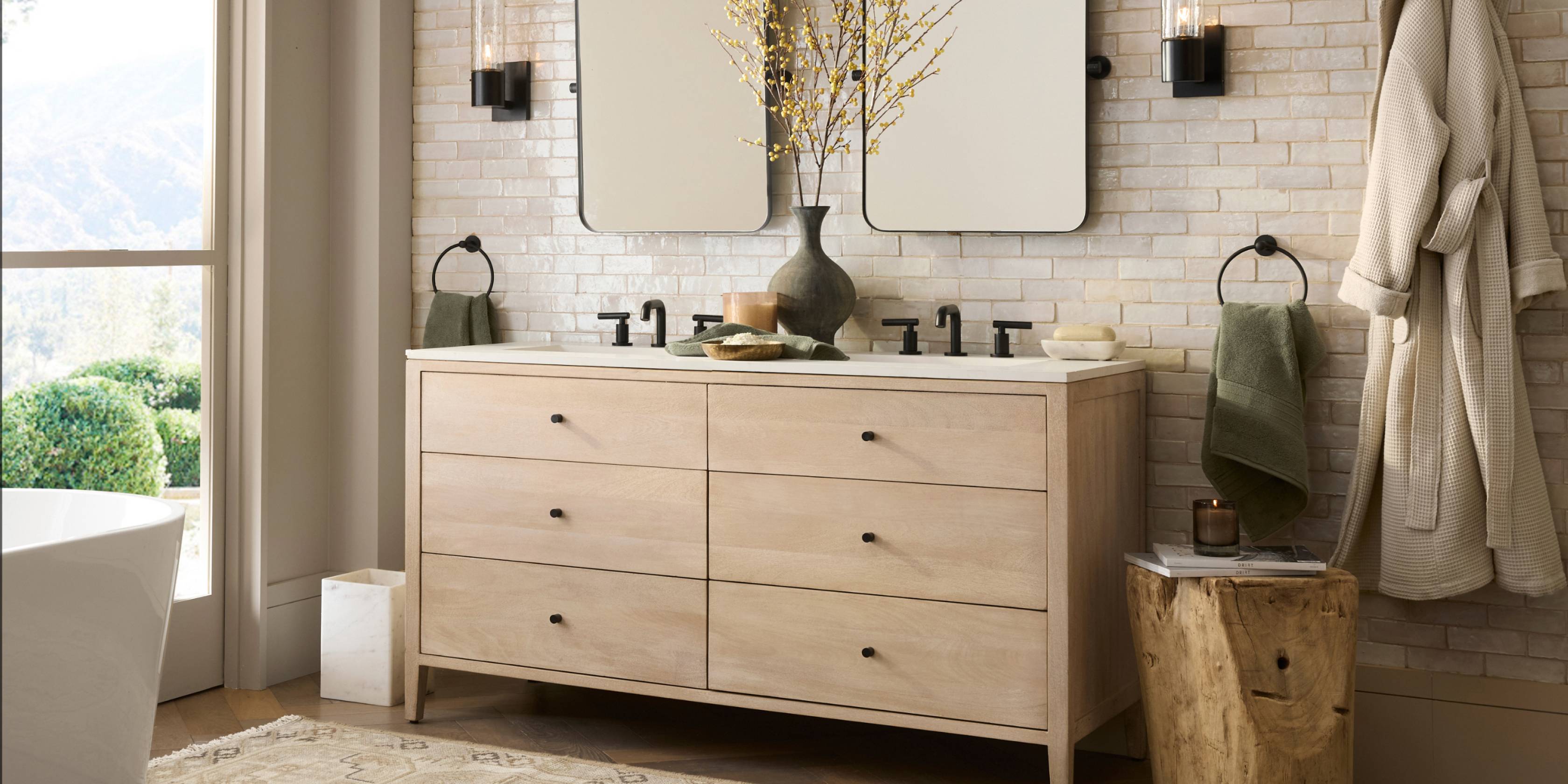 Rylee Double Vanity Bathroom | Pottery Barn